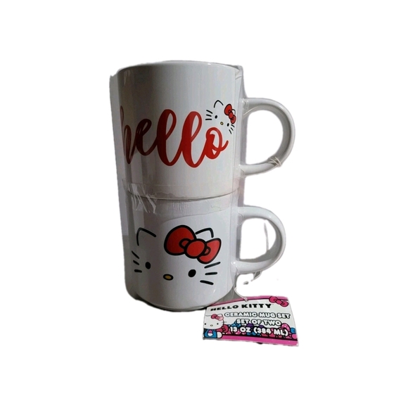 Hello Kitty | Kitchen | Hello Kitty Stack Of 2 Coffee Ceramic Mug Tea ...